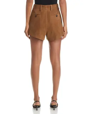 FRAME Suede Slant Shorts