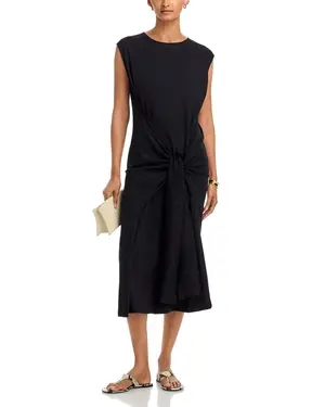 TOTEME Tie-waist Jersey Maxi Dress - Black