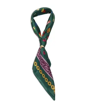 Kurt Geiger Icons Silk Square Scarf - Teal