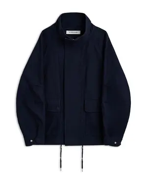 SUNFLOWER Drawstring Field Jacket - Navy
