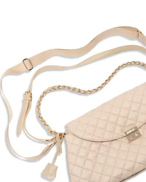 Mz Wallace Crosby Lock Medium Quilted Nylon Shoulder Bag