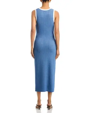 TOCCIN Bex Knit Midi Dress - Ocean Optic Multi