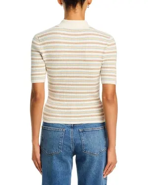 Paige Summit Ribbed Polo Top