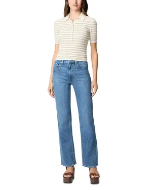 Paige Summit Ribbed Polo Top