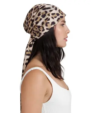 Eugenia Kim Gigi Leopard Print Satin Headscarf