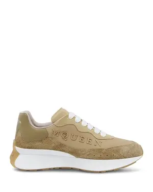 Alexander McQueen Leather & Suede Sneakers - Laquered Brown
