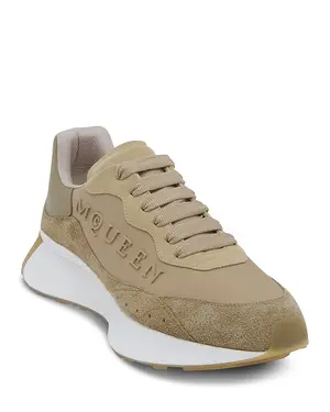Alexander McQueen Leather & Suede Sneakers - Laquered Brown
