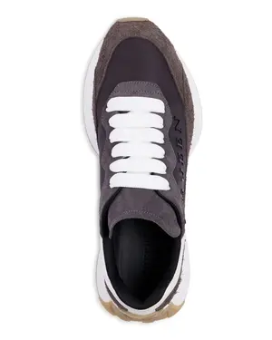 Alexander McQueen Leather & Suede Sneakers - Pearl Grey