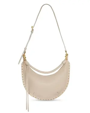 Rebecca Minkoff Darren Small Leather Crescent Crossbody Bag - Stone