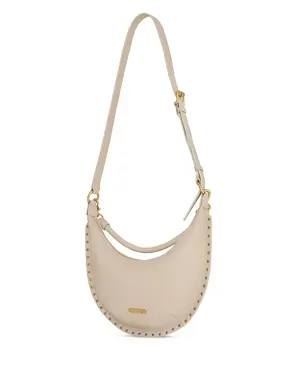 Rebecca Minkoff Darren Small Leather Crescent Crossbody Bag - Stone