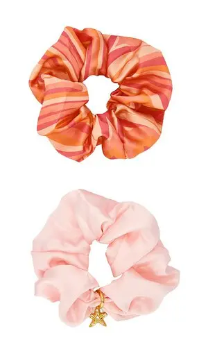 FRASIER STERLING Spritz Scrunchie Set In Pink - Multi