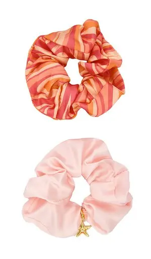 FRASIER STERLING Spritz Scrunchie Set In Pink