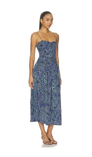 Ulla Johnson Arda Sleeveless Jersey Dress In Blue