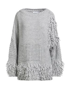 CARACTÈRE Knitted Sweater With Fringe Detail - Grey
