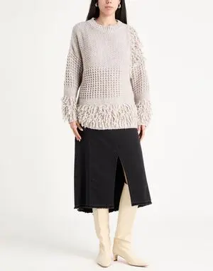 CARACTÈRE Multicolor Knit Sweater With Fringe Detailing