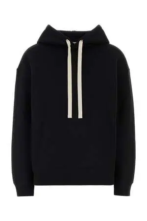 JIL SANDER Cotton Sweatshirt With Printed Logo - Black