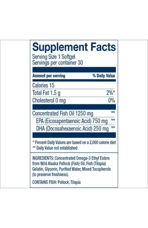 WILEY'S FINEST Peak Epa Omega-3 Softgels For Joint Health Support 30 Softgels Bottle