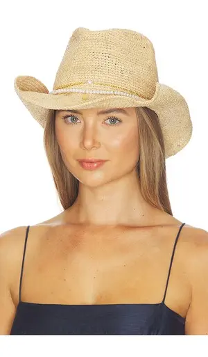 NIKKI BEACH Coastal Cowgirl Hat - Tan