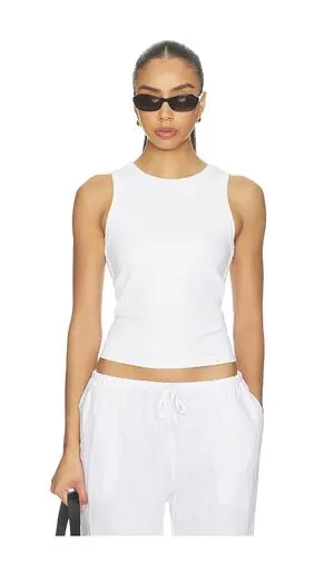 PERFECTWHITETEE Daphne Structured Rib High Neck Tank