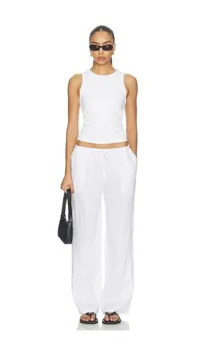 PERFECTWHITETEE Daphne Structured Rib High Neck Tank