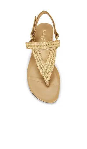 Raye Adelina Woven Raffia Travel Sandal