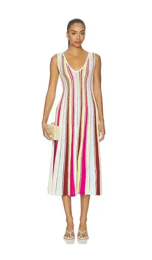 Solid & Striped Velmira Crochet Knit Dress - Pink