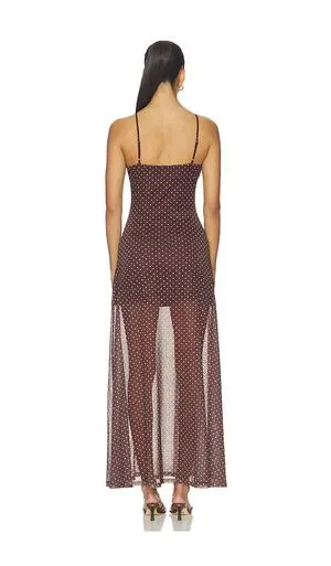SNDYS. Soren Maxi Dress With Polka Dots