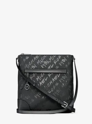 Michael Kors Prescott Small Logo Printed Nylon Crossbody Bag
