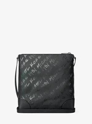 Michael Kors Prescott Small Logo Printed Nylon Crossbody Bag