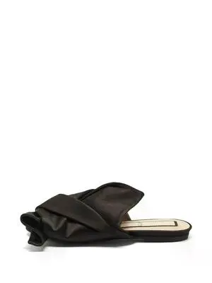 N°21 Knot-detail Flat Sandals - Black