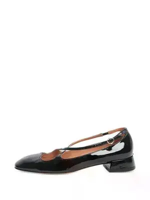A.BOCCA Patent Leather Crossover Strap Pumps