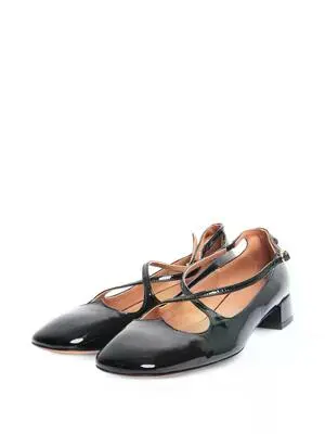 A.BOCCA Patent Leather Crossover Strap Pumps