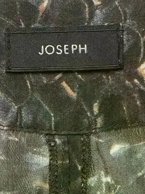 JOSEPH Grey Silk Animal Print Tapered Trousers