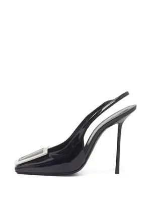 Saint Laurent George Leather Heeled Pumps