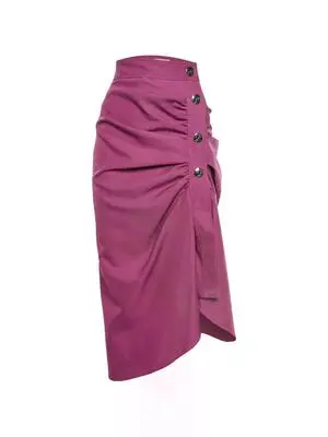 Marni Ruched Asymmetric Midi Skirt