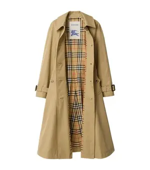 Burberry Gabardine Ellingham Long Car Coat