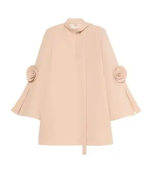Marina Rinaldi Cady Floral Appliqué Blouse