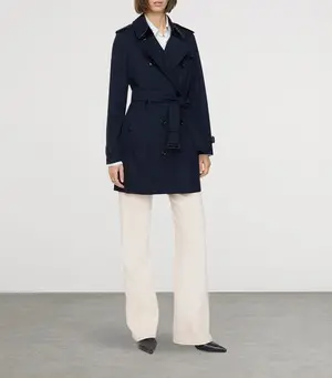 Burberry Kensington Heritage Trench Coat - Navy