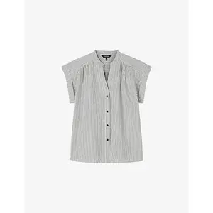 Whistles Sleeveless Striped Cotton Top - Multi-coloured