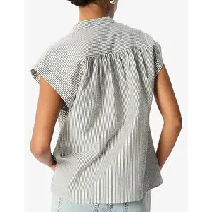 Whistles Sleeveless Striped Cotton Top