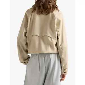 Prada Stand-collar Nappa Leather Blouson Jacket - Neutral