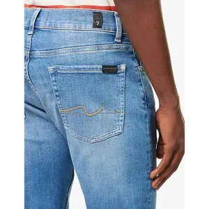 7 For All Mankind Slimmy Tapered-leg Stretch-denim Jeans