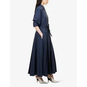 Simkhai Arlo Belted Cotton-blend Maxi Dress