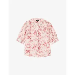 Whistles Tropical Bird Textured Woven Shirt - Multi-coloured