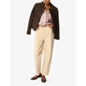 Whistles Tropical Bird Textured Woven Shirt