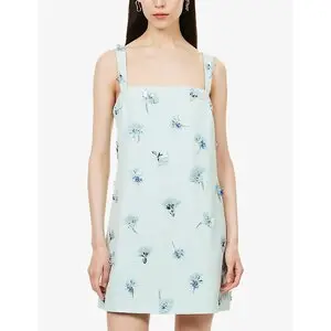 Simkhai Ella Embellished Woven Mini Dress