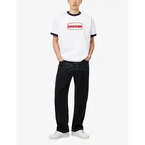 ICECREAM Running Dog Double Scoop Straight-leg Denim Jeans