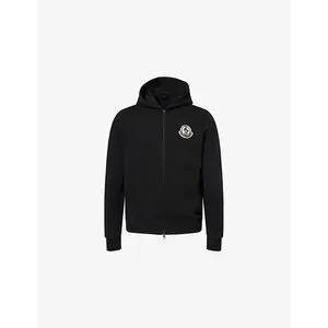 Moncler Artist Brand-badge Cotton Hoody - Black