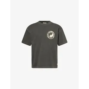 HONOR THE GIFT Breathe In Breathe Out Graphic-print Cotton T-shirt - Black