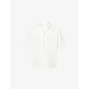 Bottega Veneta Compact Pyjama Short-sleeve Cotton Shirt - Chalk